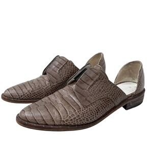 Freda Salvador | Shoes | Freda Salvador Dorsay Loafers Crocodile ...